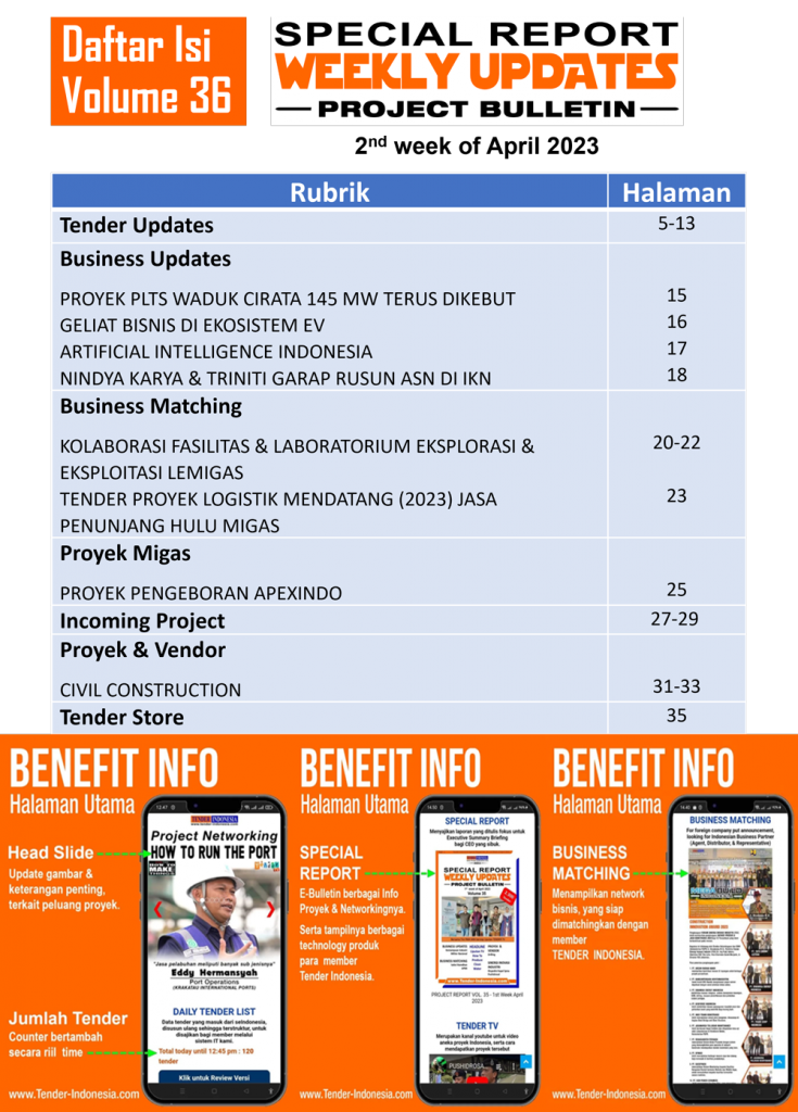 PROJECT BULLETIN Volume 36 – Tender Landing Page